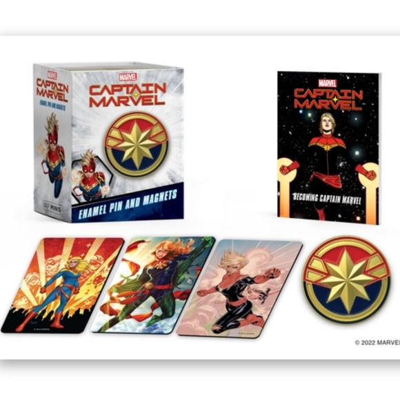 Marvel | Other | Marvel Captain Marvel Enamel Pin And Magnets Set ...